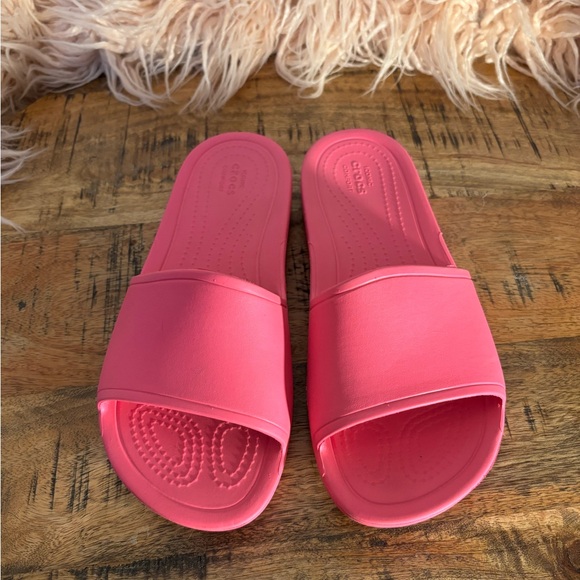 CROCS | Shoes | Crocs Pink Slides | Poshmark